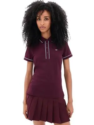 Adidas Originals Solid Polo - Maroon
