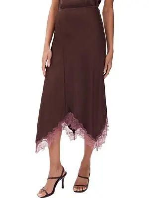 Sablyn Keri Paneled Bias Silk Skirt - Cinnabar Multi