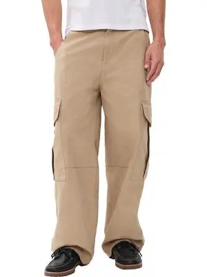 AMI Paris Cargo Baggy Trousers - Beige Mastic