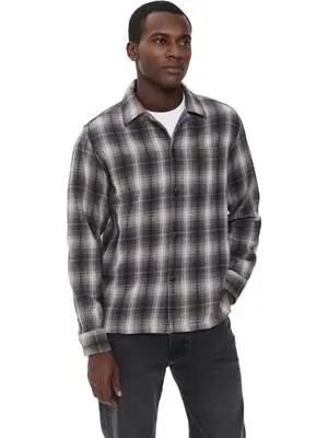 FAR AFIELD Kali Check Busey Button Down Shirt - Dark Grey