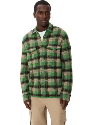 Guest In Residence Plaid Cashmere Work Shirt - Canopy Combo