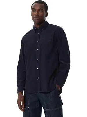 ALEX MILL Mill Shirt In Super Fine Wale Corduroy - Navy