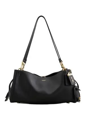 COACH Soft Grain Leather East West Rogue 34 Bag - Black
