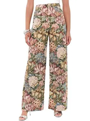 MARQUES' ALMEIDA Brocade Boyfriend Trousers - Beige