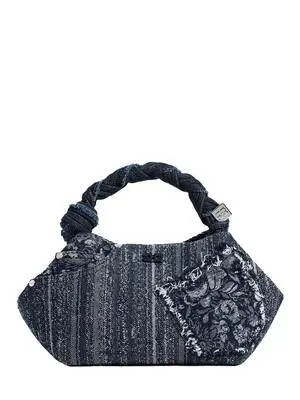 GANNI Bou Small Denim Bag - Rinse