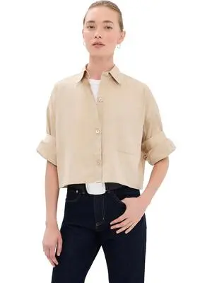 TWP Next Ex Button Down Shirt - Sandstone