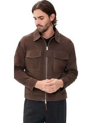 ARMA Kale Goat Suede Sturdy Jacket - Mud Brown