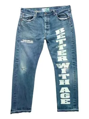 BETTER WITH AGE Beaufort Logo-print Jeans - Blue