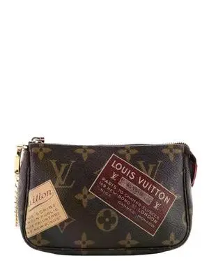 LOUIS VUITTON Pochette Accessoires Limited Edition Monogram Canvas Mini Clutch Bag - Brown