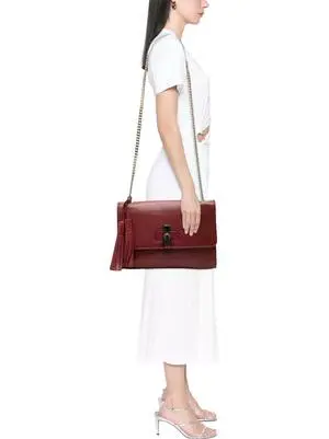 Gucci 2000-2015 Medium Calfskin Miss Bamboo Crossbody Bag - Red