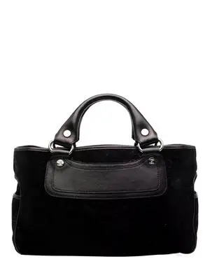 Celine 2010 C Macadam Suede Boogie Handbag - Black