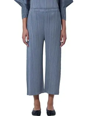 Issey Miyake Pleated Wide-leg Trousers - Gray