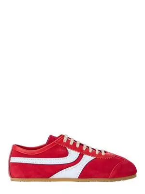 Dries Van Noten Dries Van Noten Women Suede Panel Sneakers Red