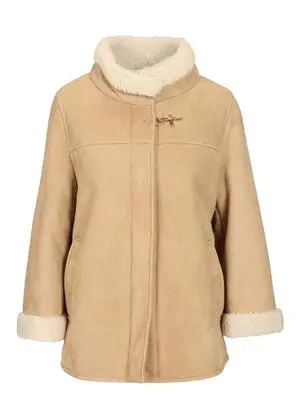 FAY Sheepskin Cape - Gray