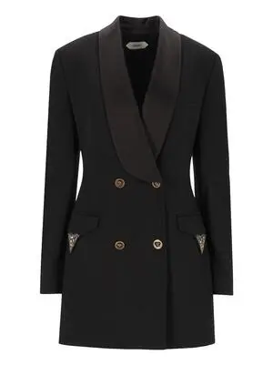 Versace Double-breasted Evening Blazer - Black