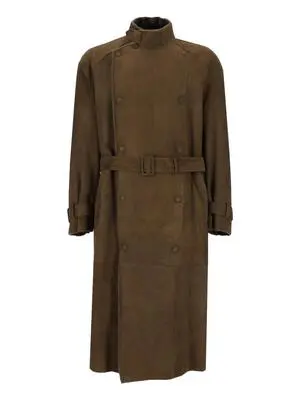 Giorgio Armani Double-breasted Trench Coat - Green