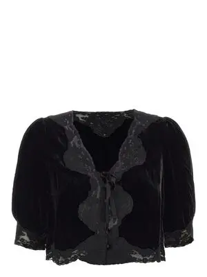 RIXO Rixo Ursula Velvet Top