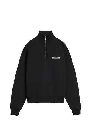 Jacquemus Stand-up Collar Sweatshirt - Black