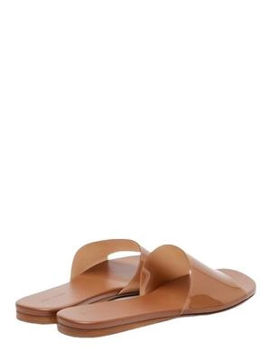 Amina Muaddi Pointedtoe Opentoe Mules Brown