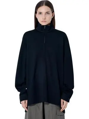 RIER Polar Jogging Virgin Wool Half-zip Top - Black