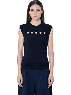 Marni Sleeveless Top With Cut-out Detailing - Black