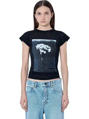 Balenciaga Graphic Print T-shirt - Black