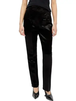 Sportmax Satin Tailored Pants - Black