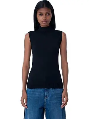 Sportmax Wool Turtleneck Top - Black