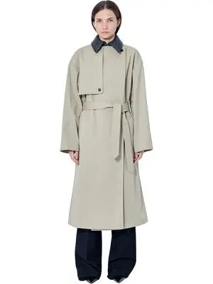 Bottega Veneta Light Cotton Trench Coat - Cream