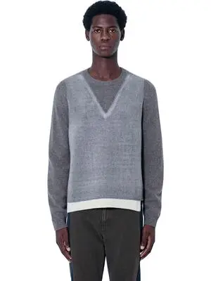 MAISON MARGIELA Fused Knit Sweater - Gray