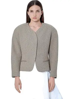 Jacquemus La Petite Veste Ovalo Blazer - Cream