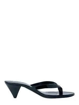 JUDE Rooty Leather Thong Sandals - Black