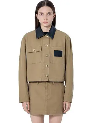 Balenciaga Cropped Workwear Jacket - Cream