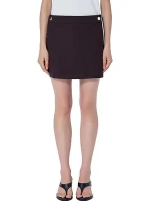 Sportmax Button-detail Mini Skort - Brown