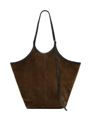 ALLSAINTS Siloh Suede Magazine Tote Bag - Green