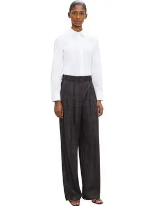 THEORY Double Pleat Pant, 33'' In Plaid Sleek Flannel