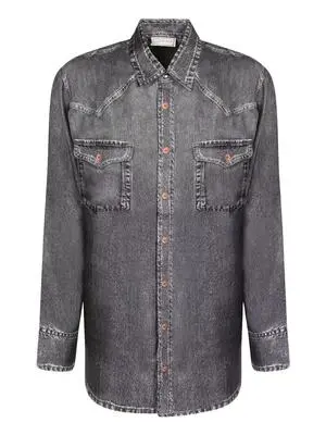PIERRE-LOUIS MASCIA Aloe Western-style Denim Shirt