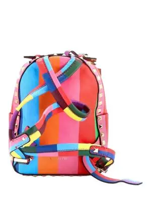 Valentino Garavani 1973 Rockstud Striped Leather Mini Backpack - Multicolour