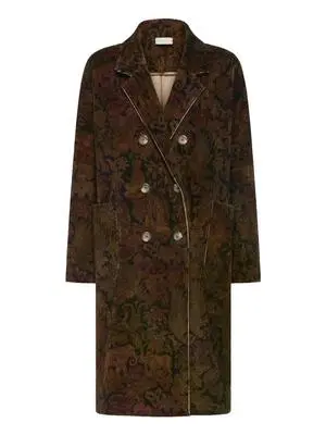 PIERRE-LOUIS MASCIA Griffintn Double-breasted Corduroy Coat - Brown