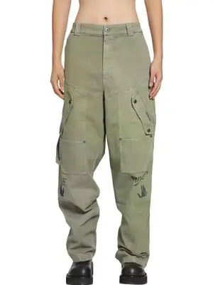 Off-White Logo-print Cargo Pants - Green