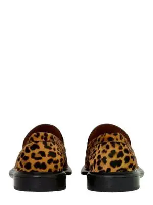 Givenchy Pinch Loafers In Leopard-effect Pony Leather - Brown