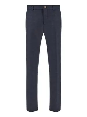 Paul & Shark Pantalone Bellagio In Lana - Blue