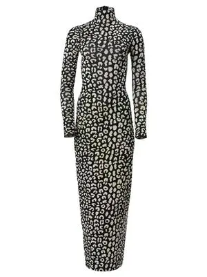 CAROLINA HERRERA Leopard-patterned Jacquard Maxi Dress