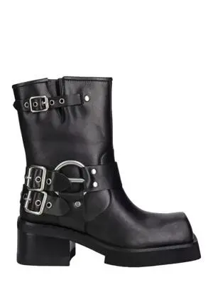 JEFFREY CAMPBELL Stubborn Buckled Square-toe Boots