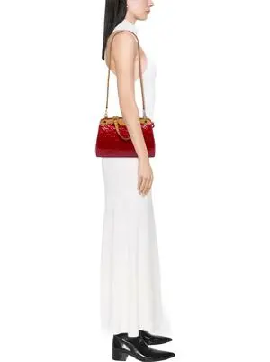 LOUIS VUITTON 2008 Monogram Vernis Brea Pm Satchel - Red