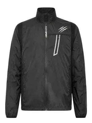 PLEIN SPORT Logo-print Zip-up Jacket - Black
