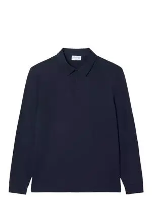 Lacoste Logo-patch Long-sleeve Polo Shirt - Blue