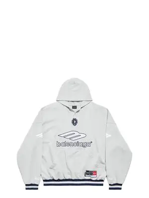 Balenciaga 3b Football Polo Hoodie Grey
