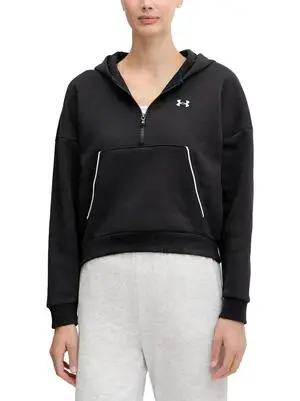 Under Armour Rival Half-zip Logo Hoodie - Black