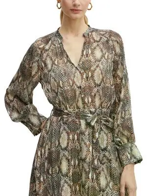 MORGAN Animal-print Mini Dress - Brown